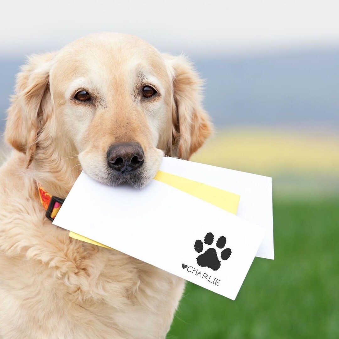 Dog Paw Print Stamp Dog Paw Stamp Custom Puppy Paw Print Rubber Stamp ...