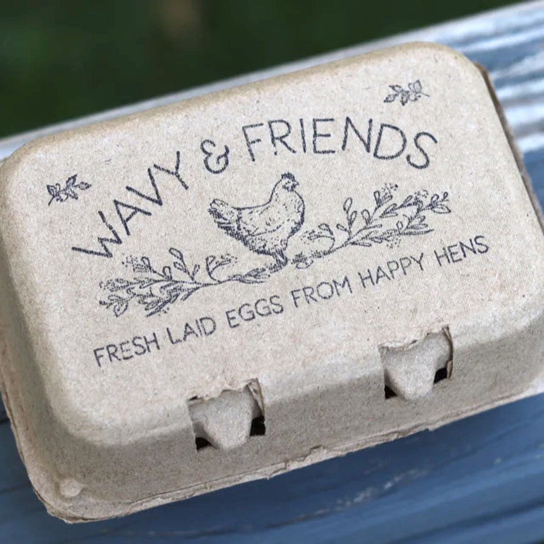 Egg Carton Stamp Personalized Chicken Gift, Custom Egg Cartons, Unique ...