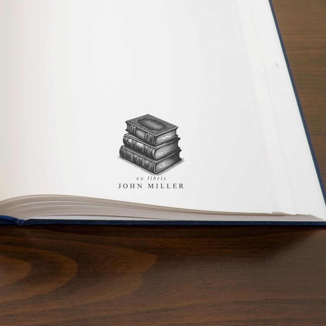 Ex Libris Book Stamp Custom Library Stamp Self Inking, Personalized ...