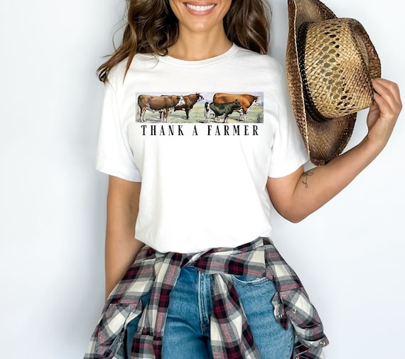 Thank A Farmer Shirt Farm T Shirt, Cow Shirt, Farmer TShirt, Farm T ...