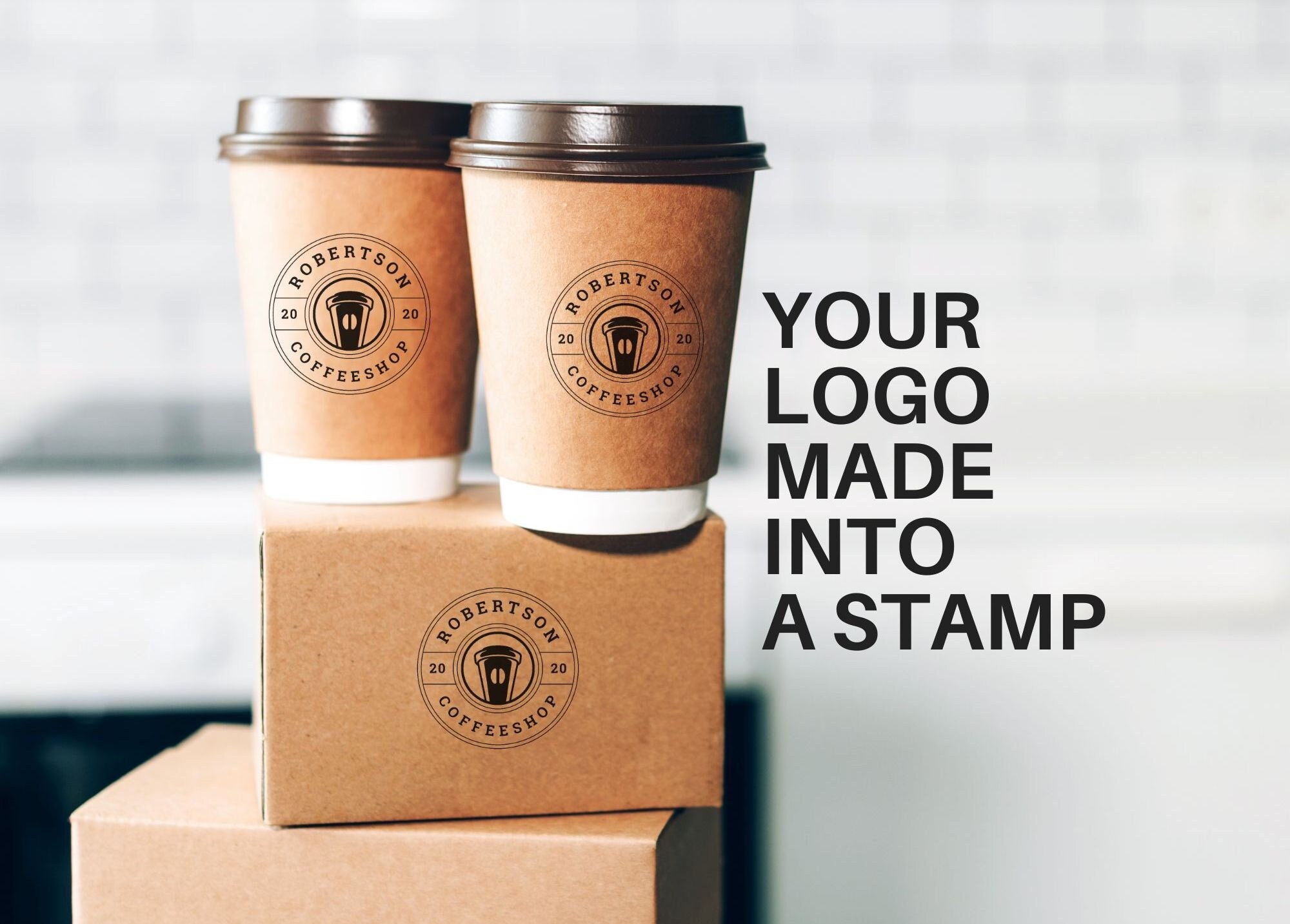 Coffee Logo Stamp for Coffee Sleeves, Custom Logo Stamps Coffee ...