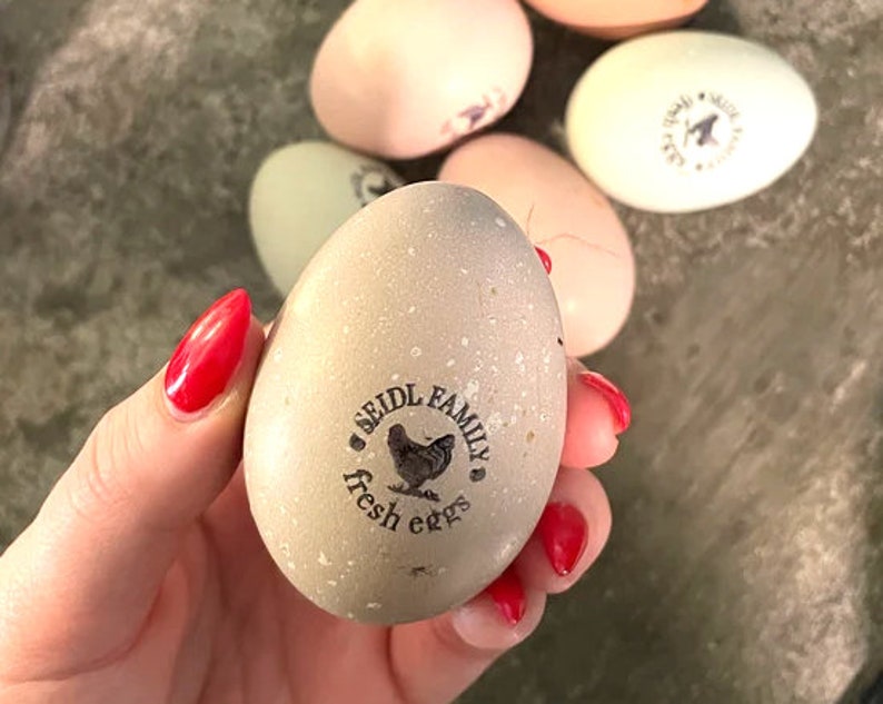 CUSTOM EGG STAMP Personalized Chicken Egg Stamp Chicken Coop - Etsy