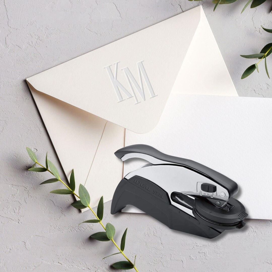 Personalized Stamp Embosser Custom Wedding Embosser Monogram Embossing Stamp, Bride Groom Names ...