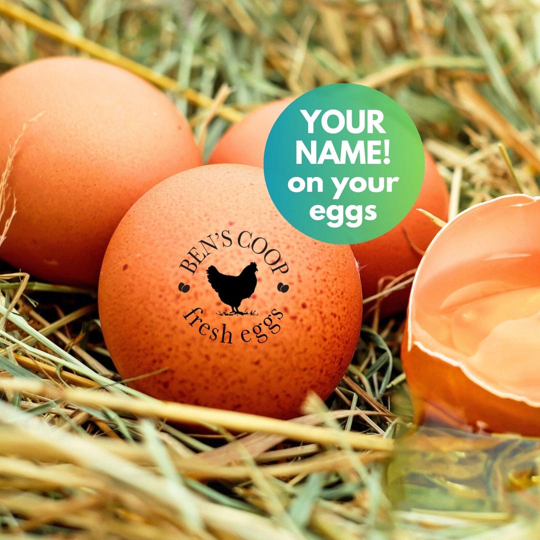 Custom Egg Stamp Personalized Chicken Egg Stamps, Chicken Coop Gift ...