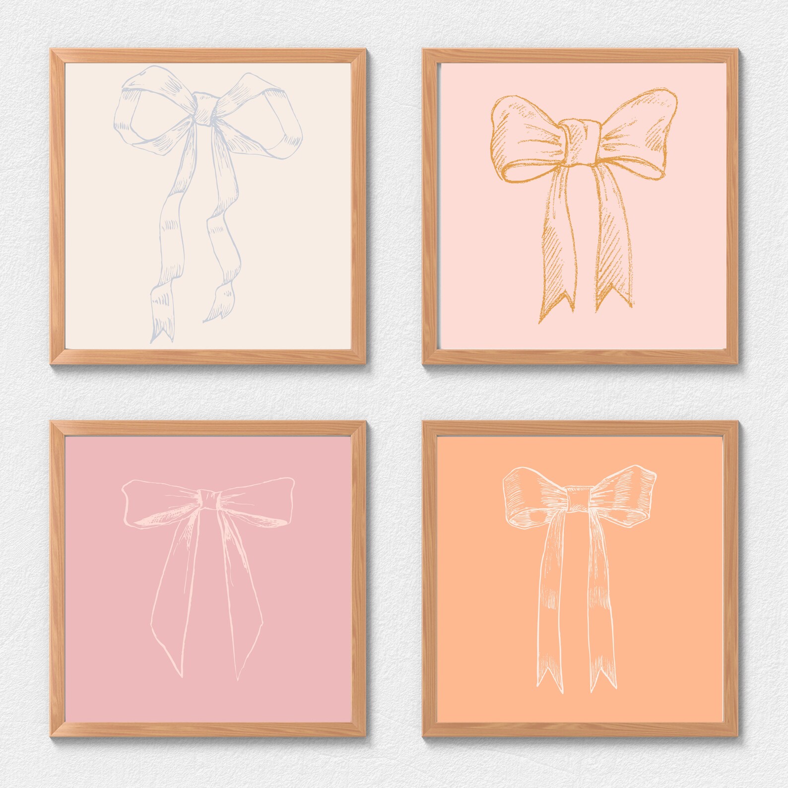 Bows Set Print - Digital Download / Nursery Kitchen Baby Girl Room - Etsy