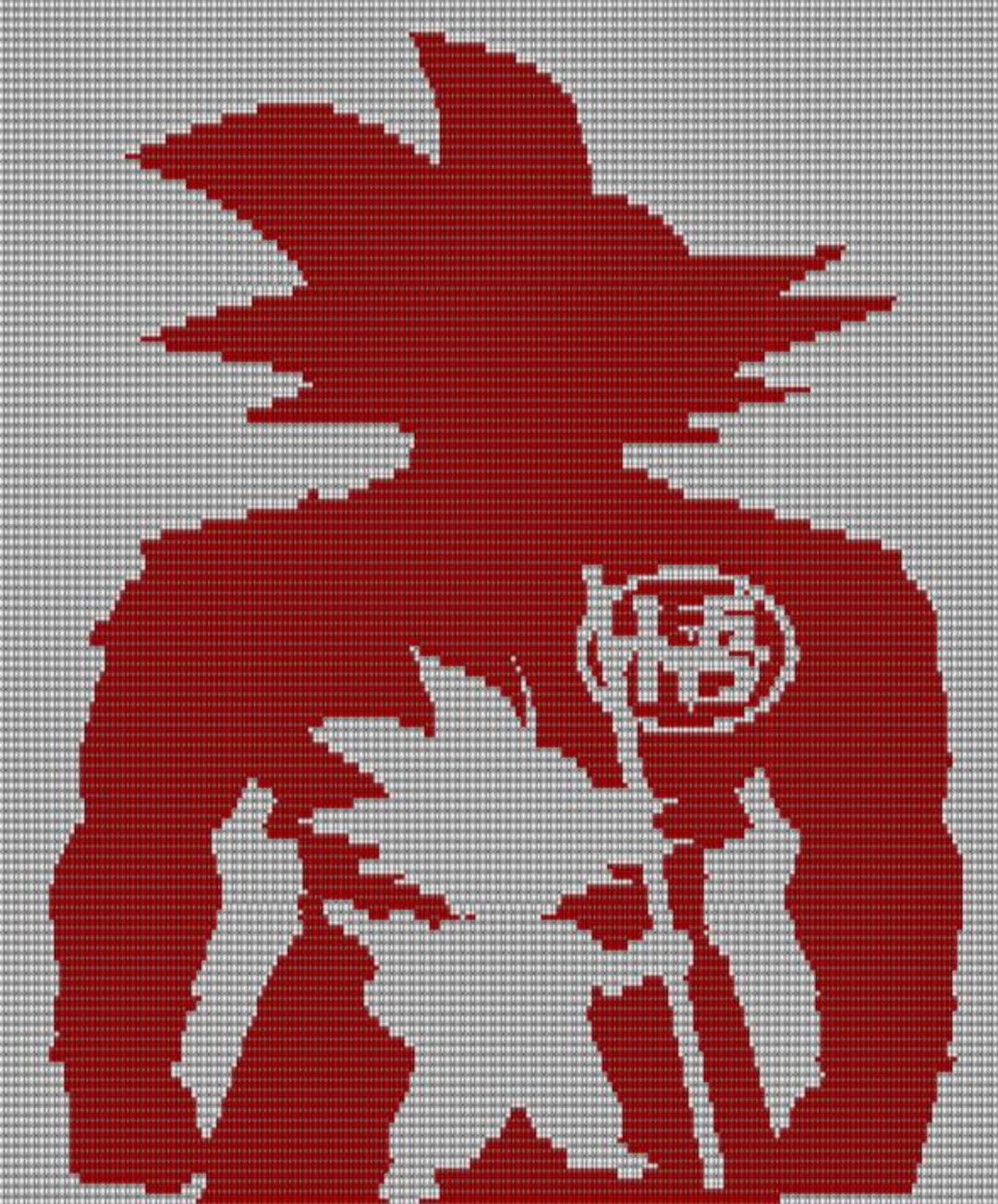 Goku (overlay Mosaic Crochet Pattern) - Etsy