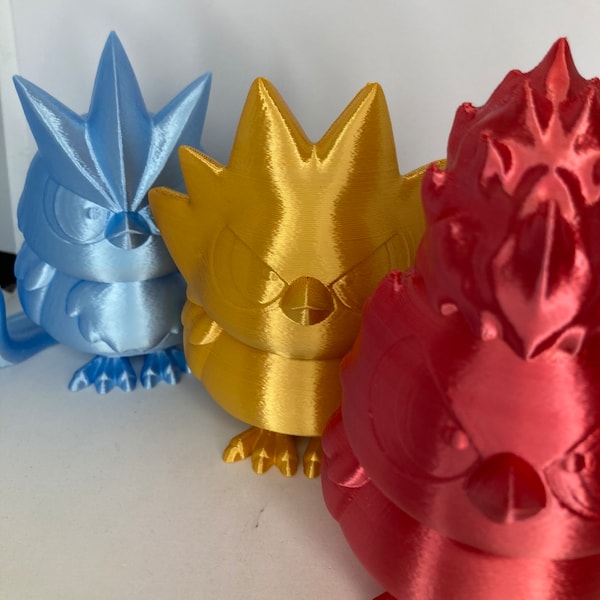 Articuno Zapdos Chibi Legendary Bird - Etsy