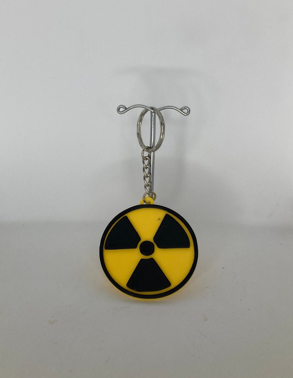 3D Printed Warning Symbol Keyring - Etsy