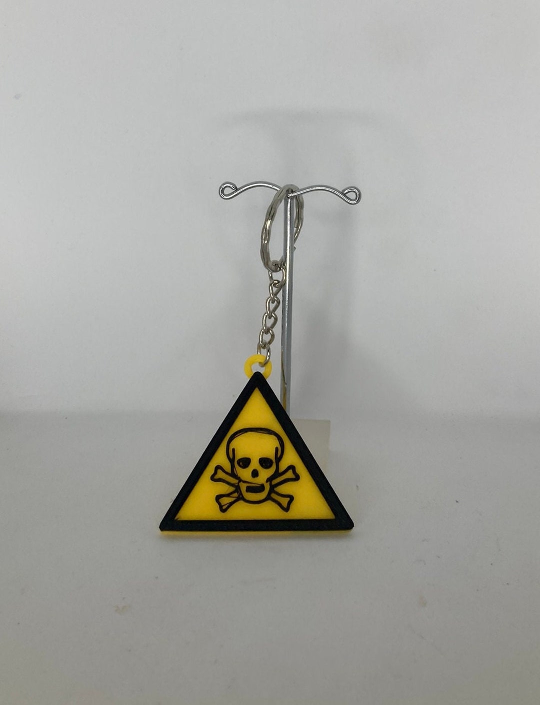 3D Printed Warning Symbol Keyring - Etsy