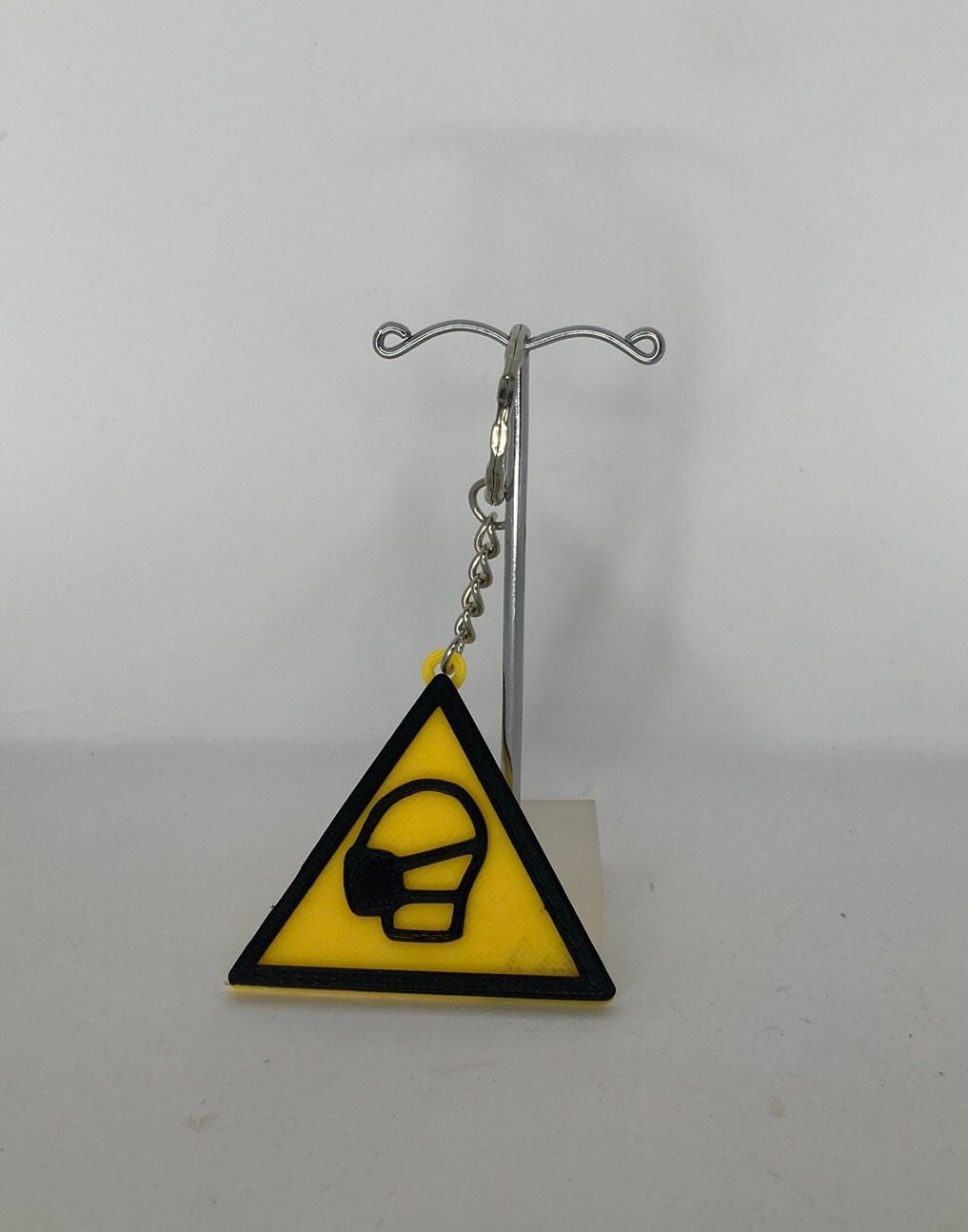 3D Printed Warning Symbol Keyring - Etsy