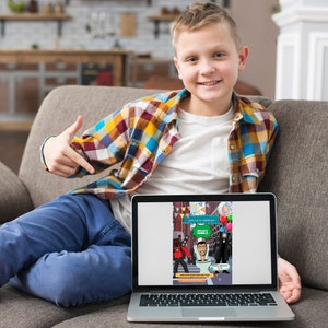 Editable TV Man Invitation Templates | Roblox Gamer Party Theme | TV ...