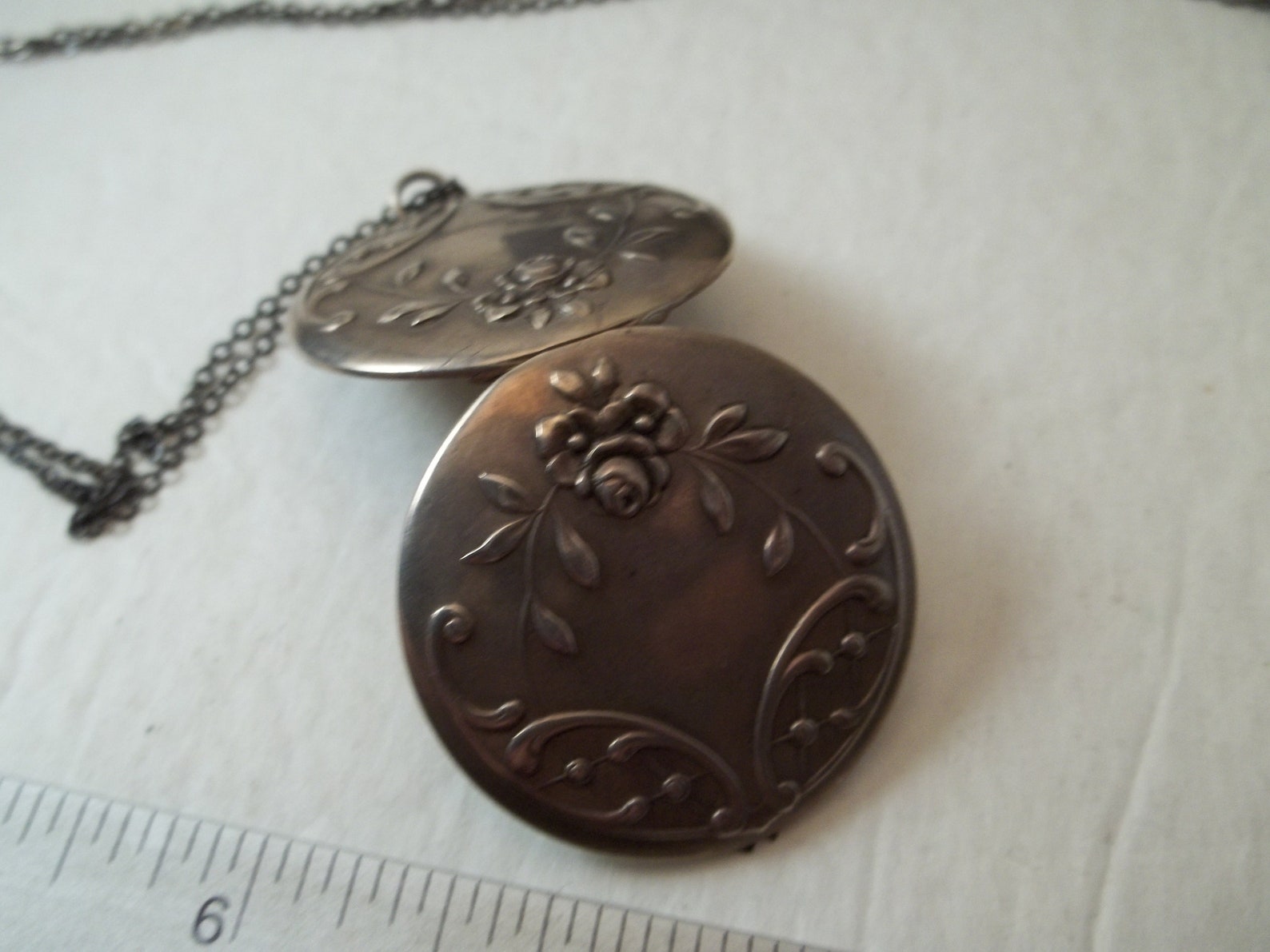 Vintage French Art Nouveau Reliquary Locket W/black Stainless | Etsy