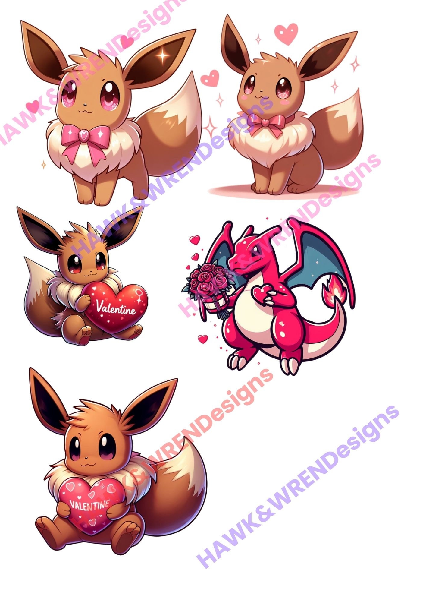 Valentine Pokémon Clipart UPDATED as of 1-27-24 - Etsy