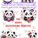 Valentine Panda Clipart - Perfect for Cards, Crafts, and Love-themed ...