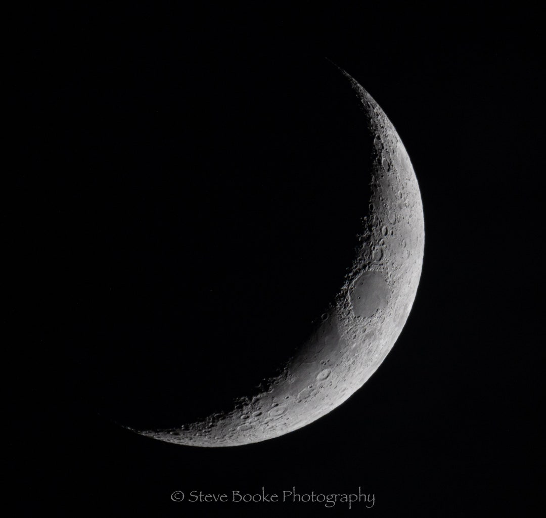 Fall Crescent Moon, Fine Art Print, Moon, Astro Photography, Wall Art ...