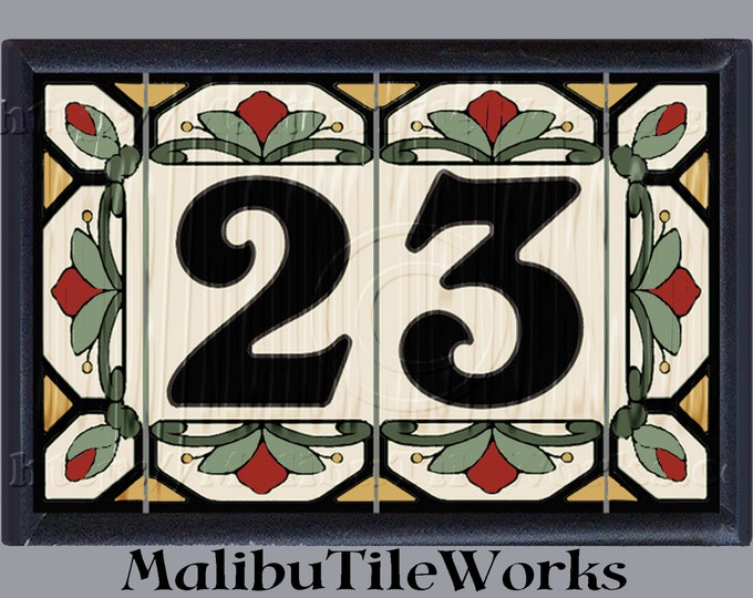Handmade Ceramic House Number Tiles MARIGOLD Large Size - Etsy
