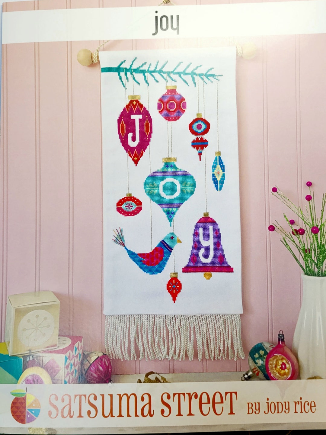 Joy Wall Hanging Counted Cross-stitch Kit Designed by Jody Rice for ...