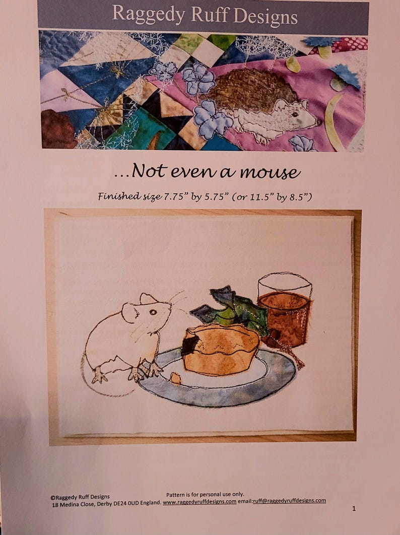 Not Even a Mouse Quilt Block Pattern From Raggedy Ruff Designs - Etsy