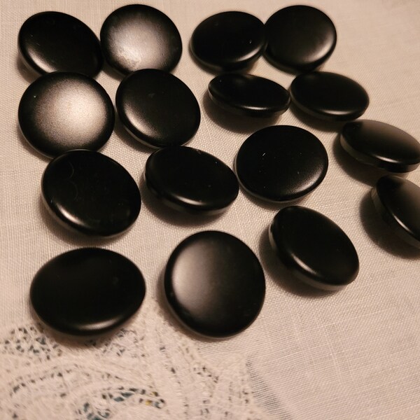 Black Matte Buttons - Etsy