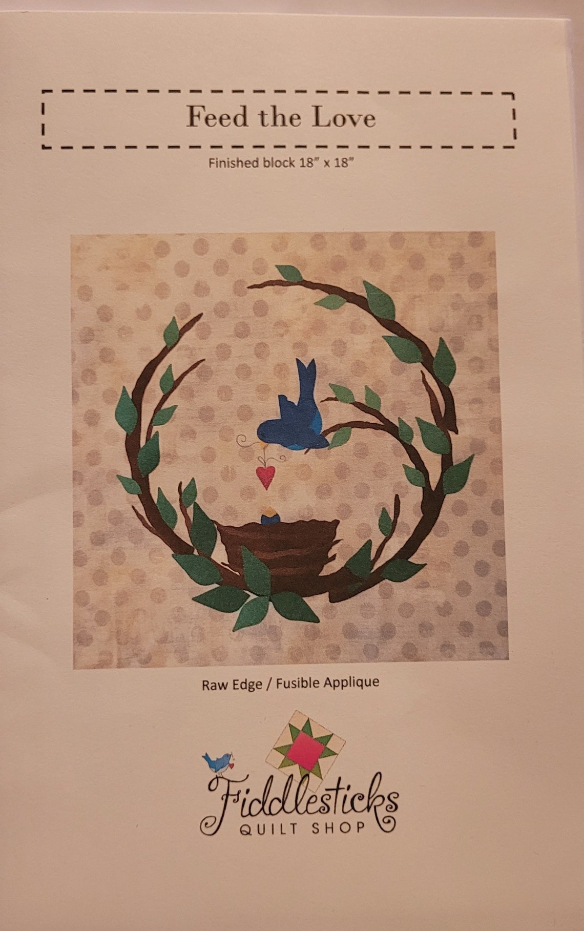 Applique Quilt Kit for Feed the Love From Fiddlesticks Quilt Shop - Etsy
