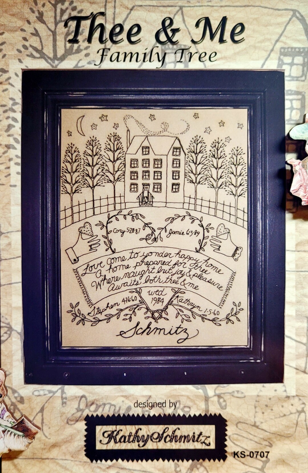 Thee & Me Family Tree Embroidery Pattern Designed by Kathy Schmitz - Etsy