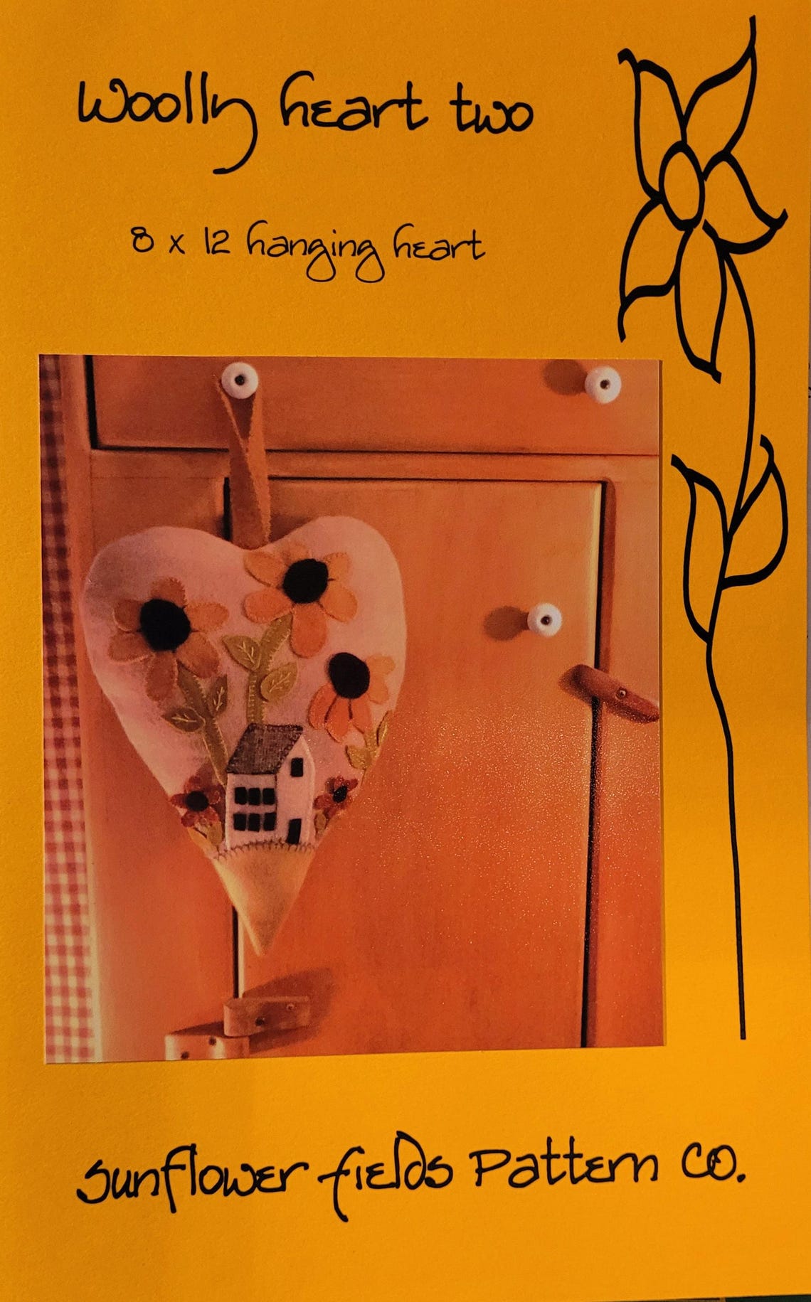 Wooly Heart Two Summer Wool Applique Pattern From Sunflower Fields ...