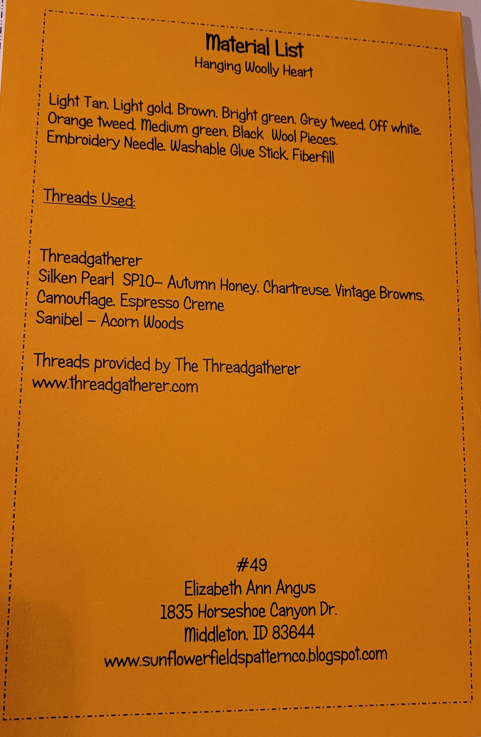 Wooly Heart Two Summer Wool Applique Pattern From Sunflower Fields ...