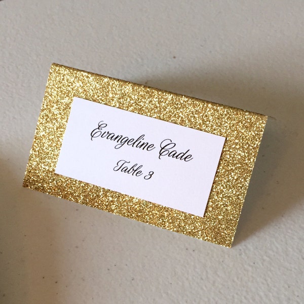 Glitter Place Cards - Etsy