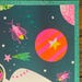 Retro Rocket Girl in Space Risograph Print - Etsy