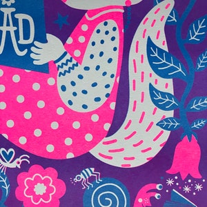 8.5x11 Reading Cat Riso Print - Etsy