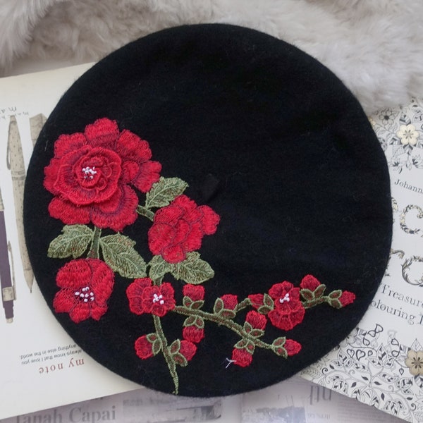 Embellished Beret - Etsy
