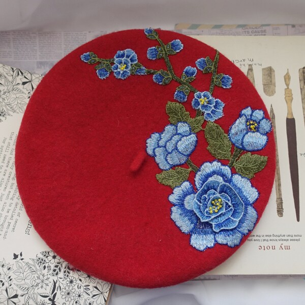 Embellished Beret - Etsy