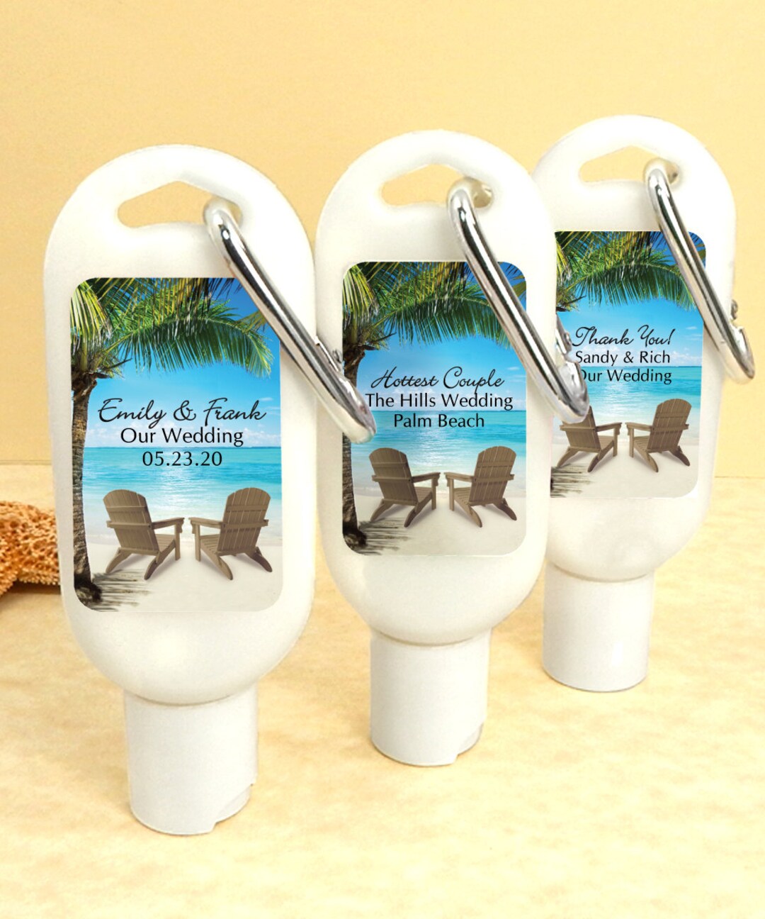 Relax in the Sand Personalized Sunscreen Set of 20 - Etsy