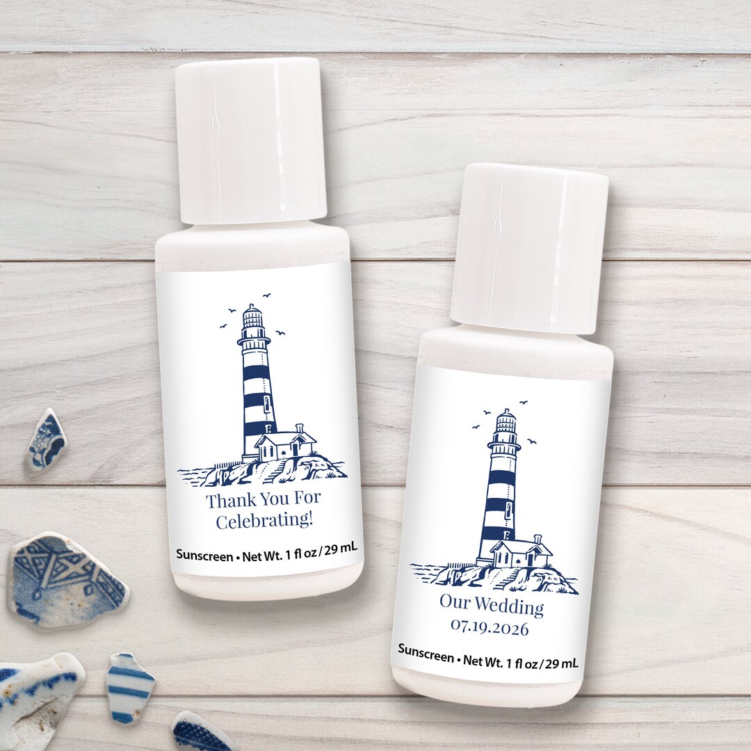 Personalized Sunscreen Favor, Beach Wedding Favors, Bachelorette Party ...