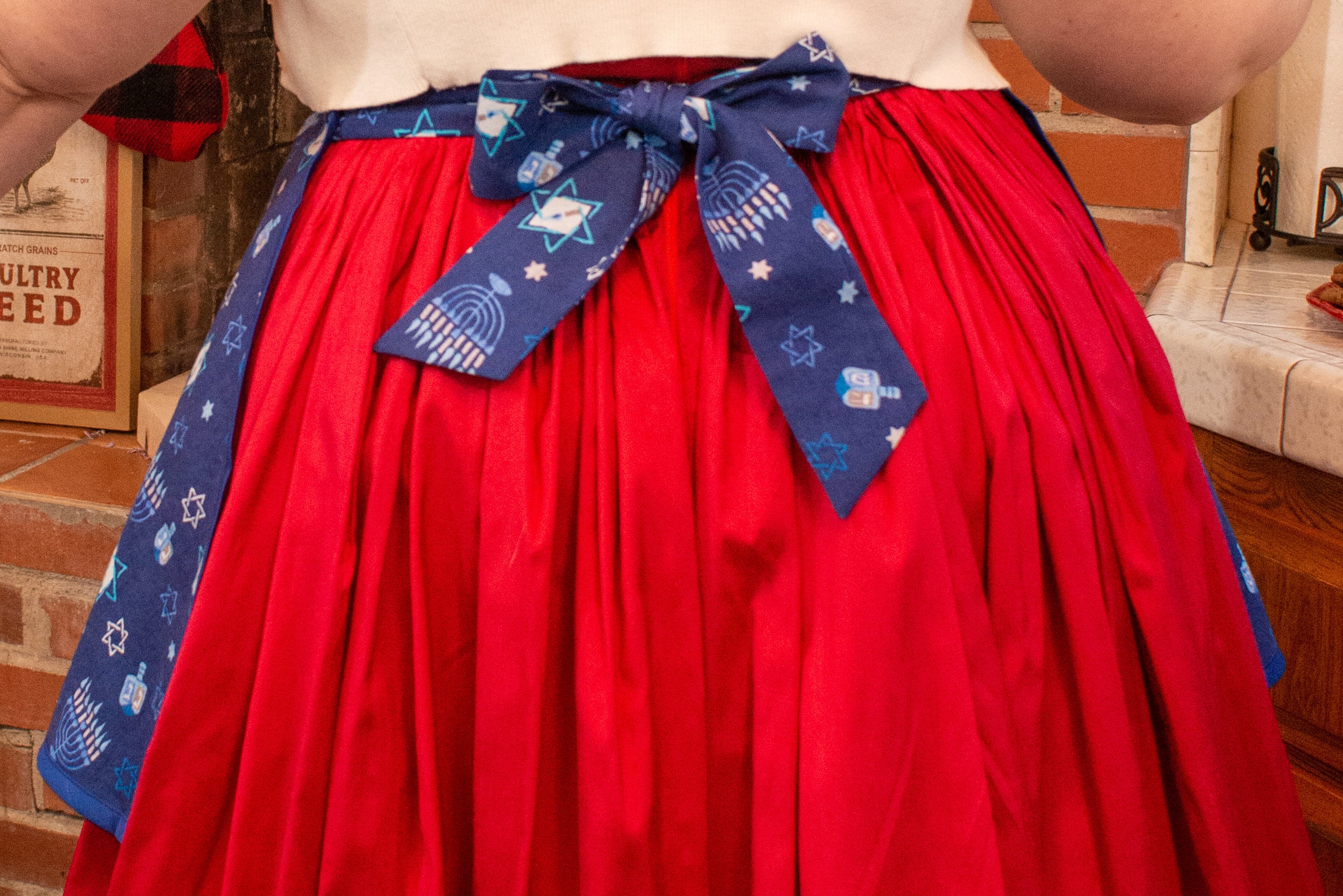 Vintage Largo Azul Chanukkah Apron - Etsy España