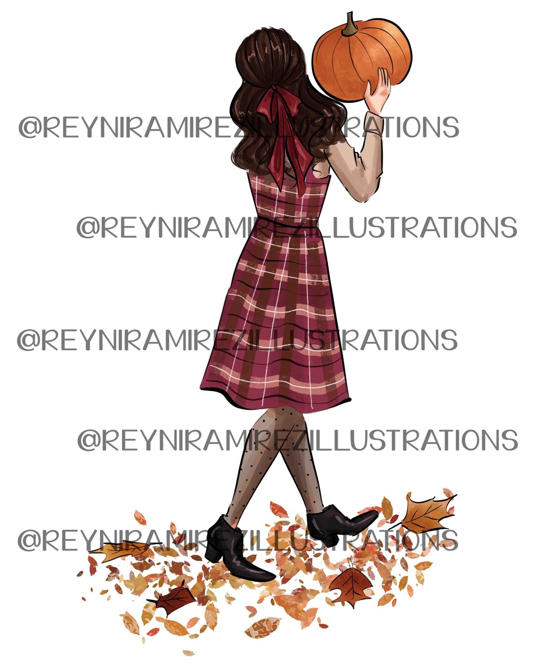 Autumn Clipart, Girl Reading Clip Art, Pumpkin Season Art, Fall Girl ...
