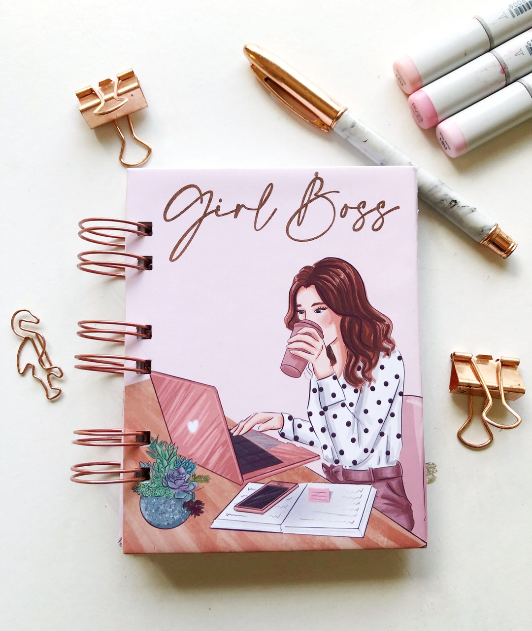 Mini Notebook, Pocket Notebook, Girl Boss Notebook, Hardcover Notebook ...
