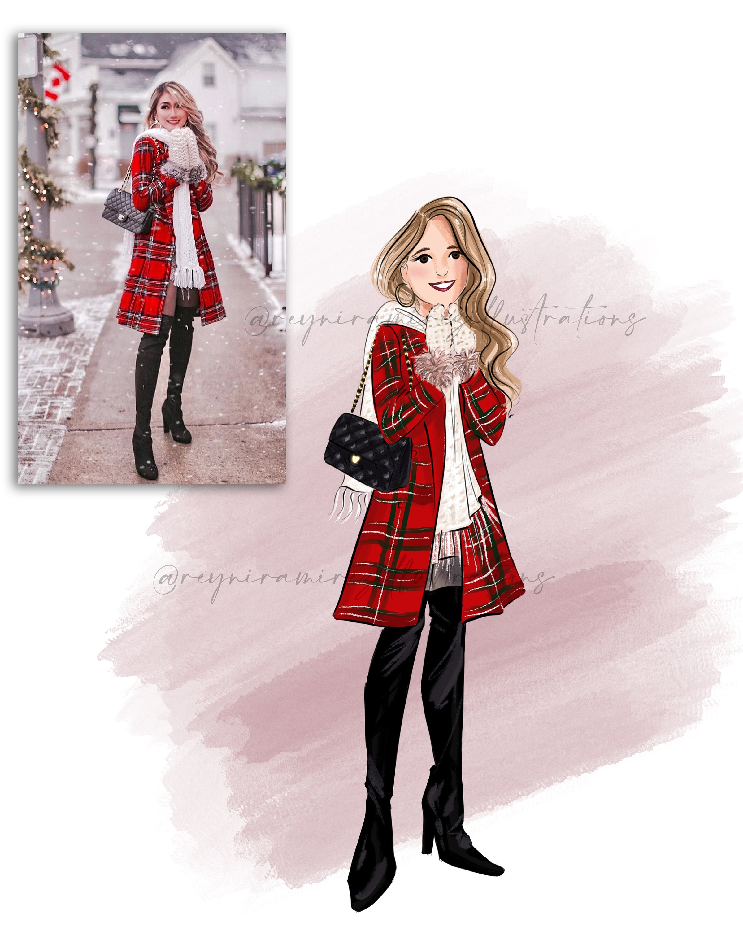 Custom Fashion Illustration, Custom Illustration, Custom Girl Boss ...