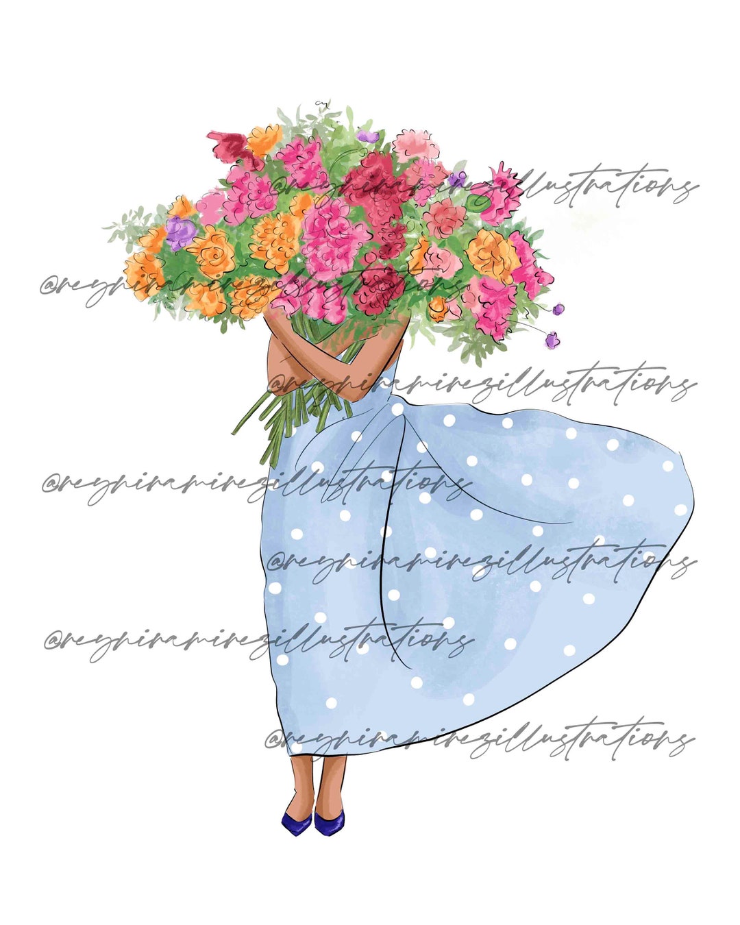 Spring Clip Art, Flower Girl Clip Art, Floral Clip Art, Flowers Clip ...
