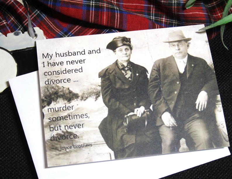 Humorous Vintage Greeting Card, Marriage or Divorce or Murder, Old ...