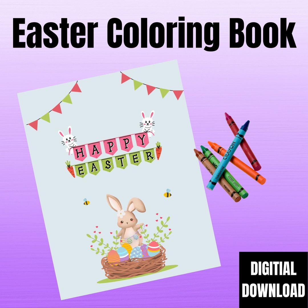 Easter Coloring Book Digital Download Easter Printable Coloring Pages ...