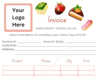 Sweet Treats Invoice Template | Bakery Template | Cake Business Invoice ...