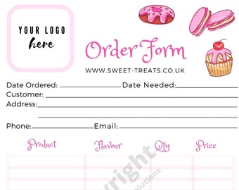 Sweet Treats Invoice Template | Bakery Template | Cake Business Invoice ...