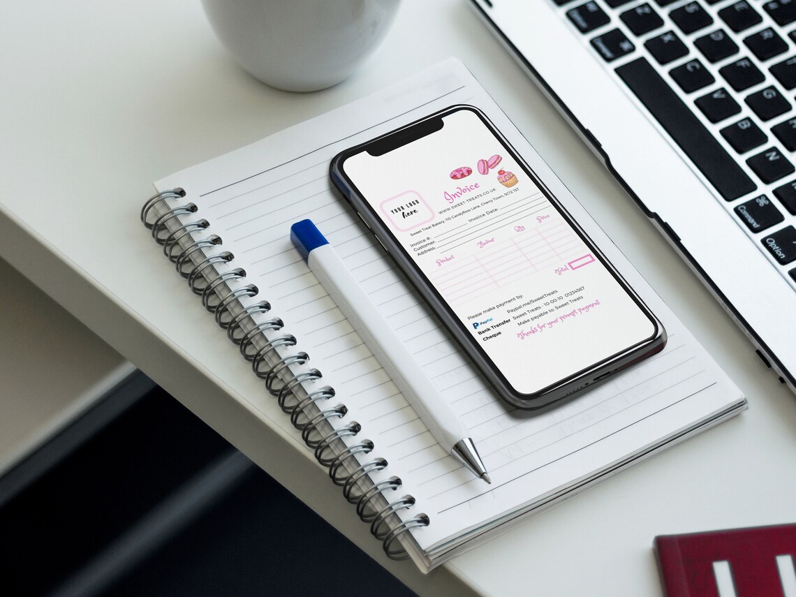 Sweet Treats Invoice Template | Bakery Template | Cake Business Invoice ...