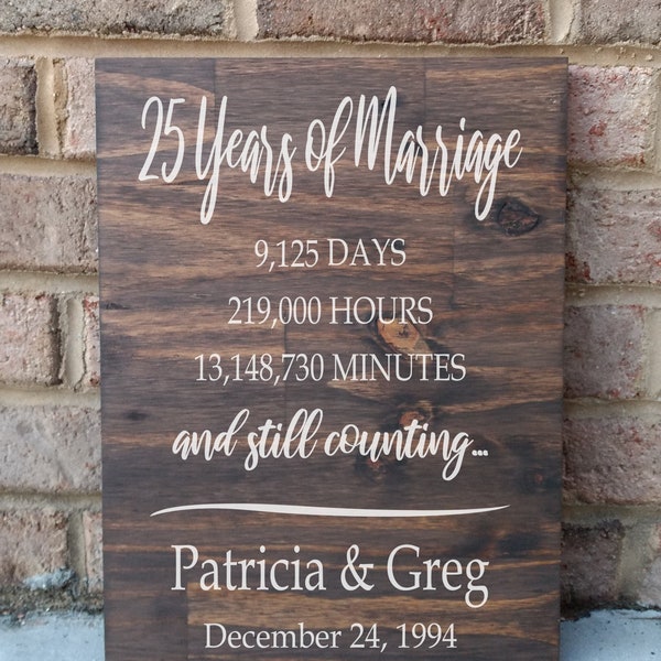 25th Anniversary Sign - Etsy