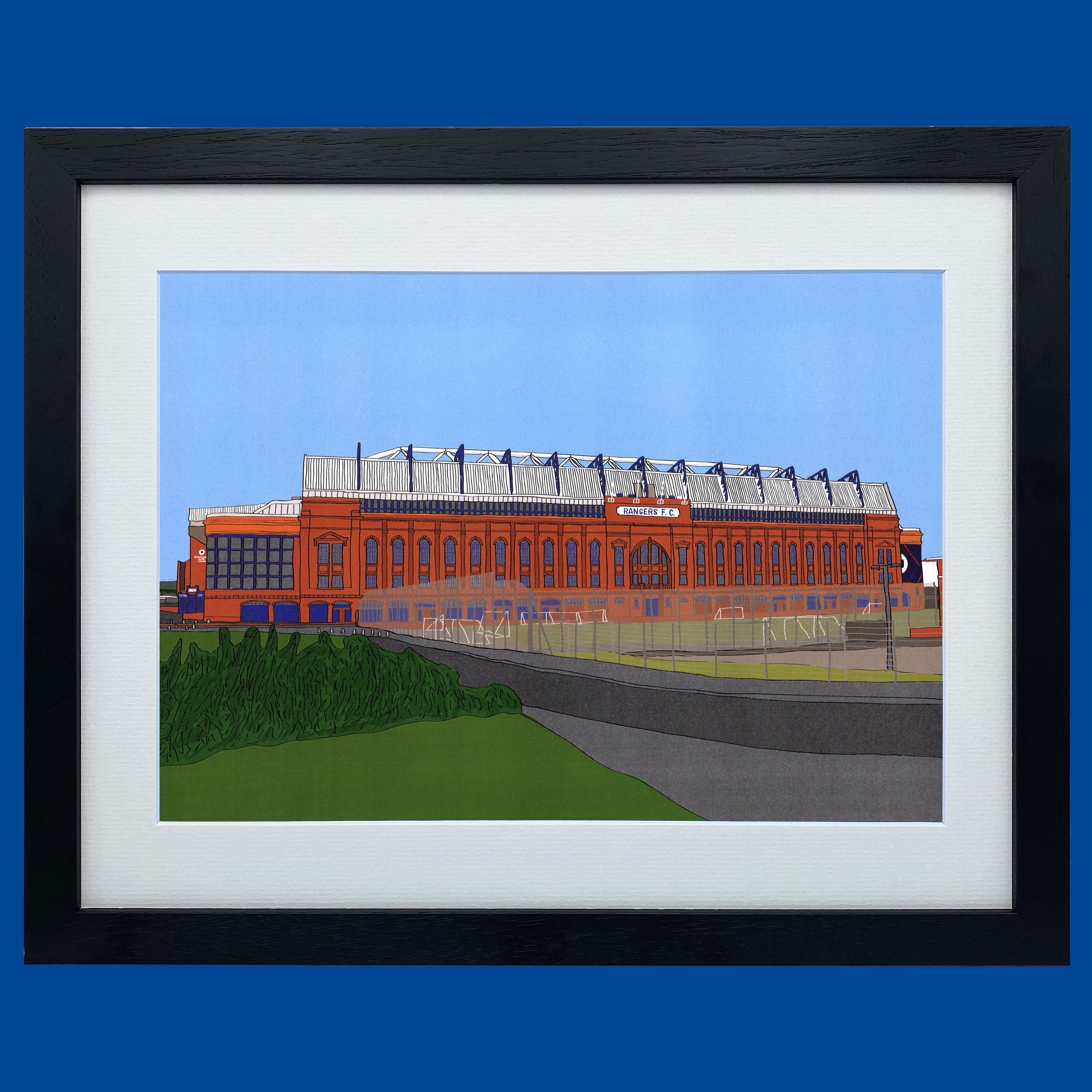 Ibrox Stadium Print, Rangers Football Club, Glasgow Rangers, Rangers ...
