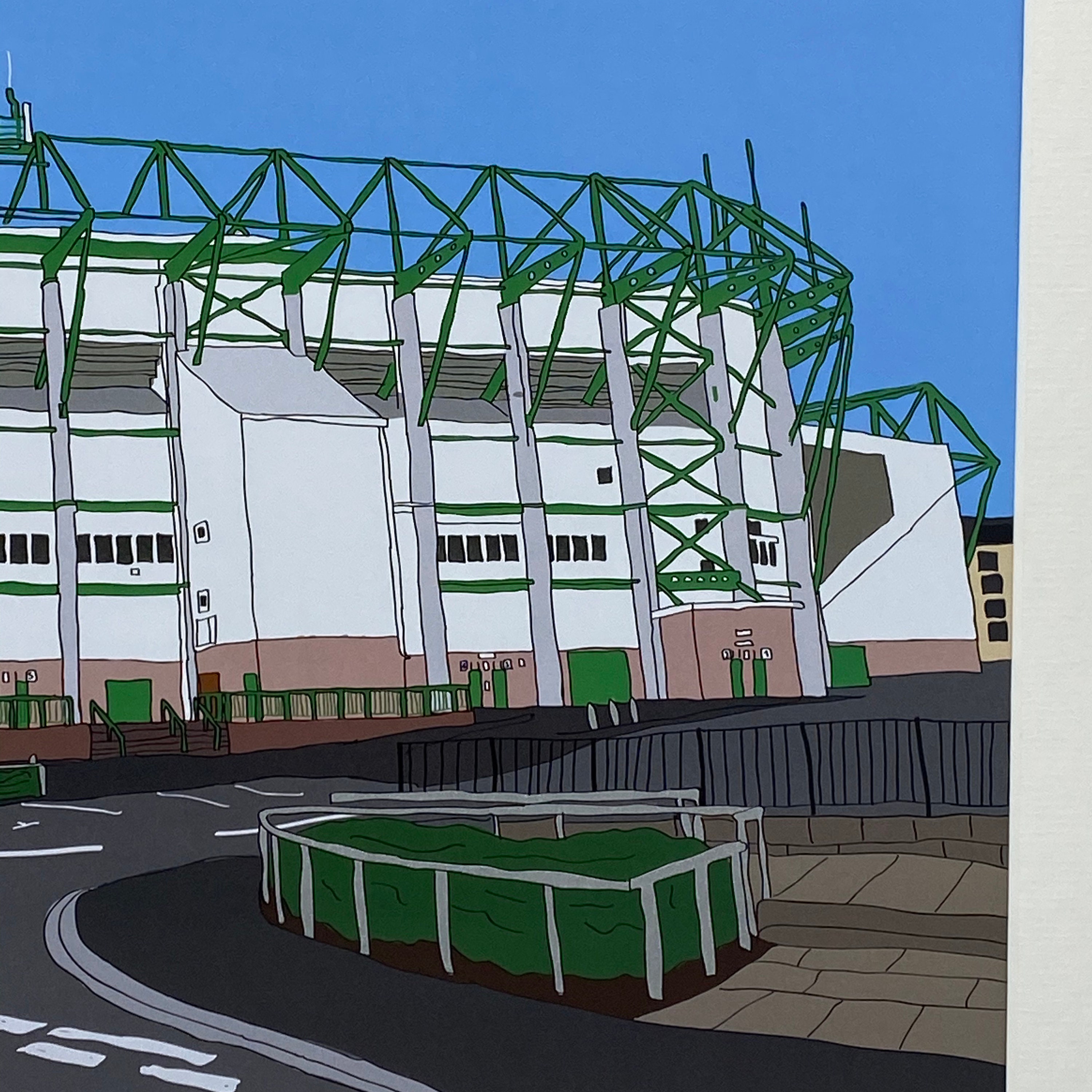 Easter Road Stadium Print, Hibernian Football Club, Hibs, Edinburgh ...
