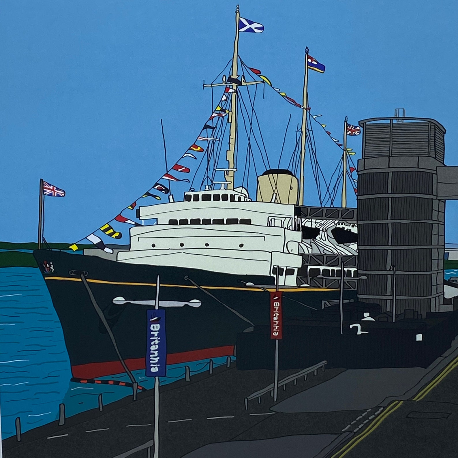 The Royal Yacht Britannia Print - Etsy