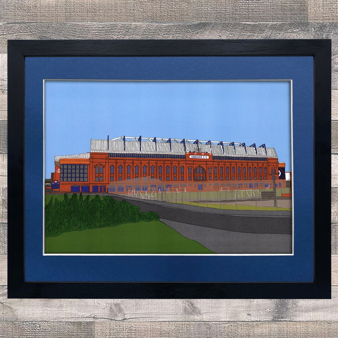 Ibrox Stadium Print, Rangers Football Club, Glasgow Rangers, Rangers ...