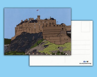 Edinburgh Castle Fireworks Christmas Card - Etsy